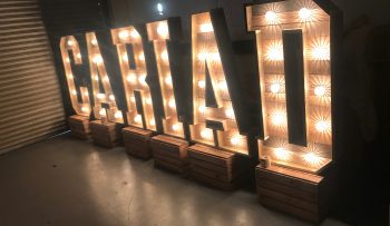 Rustic Light Up Letters | Light Up Letters Wales